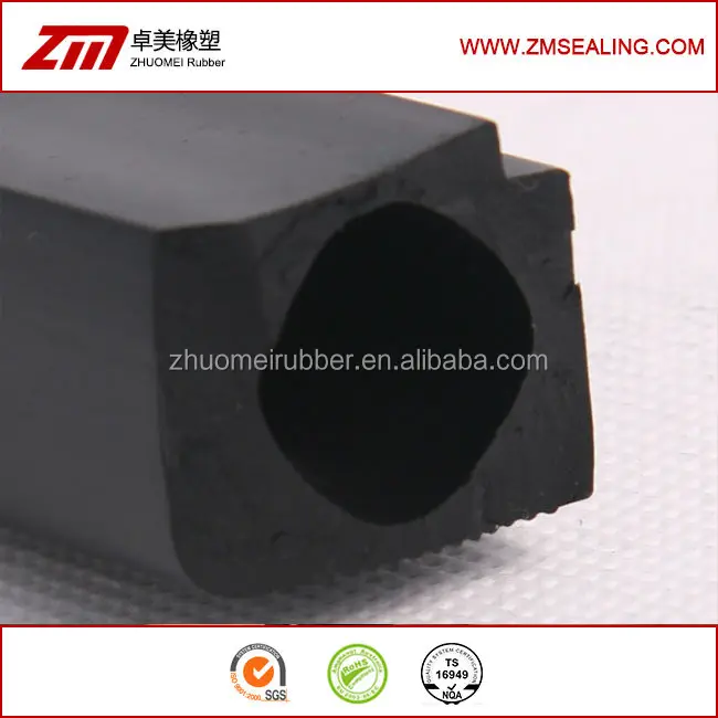 Soft Black Square Rubber Tubing - Durable & Versatile