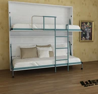 Wall Bunk Bed Double Decker Hidden Wall Bed - Buy Folding Wall Bed ...