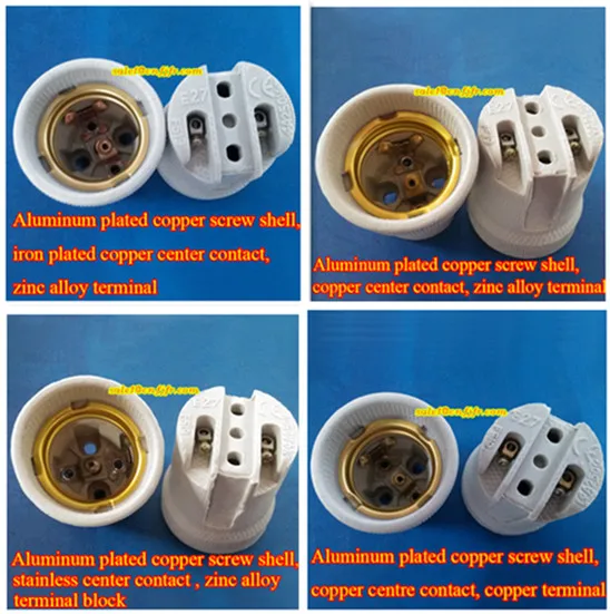 Ce Rohs Listed South American Ceramic Screw Shell Porcelain E27 ...