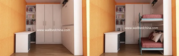 Wall Bunk Bed Double Decker Hidden Wall Bed - Buy Folding Wall Bed ...