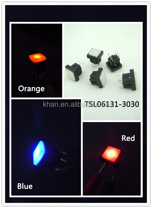 6*6mm LED Tact Switch,momentary Led Touch Button Switches Tactile ...
