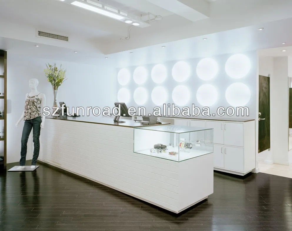 Modern Checkout Counter With White Baking Paint - Buy Modern Checkout ...