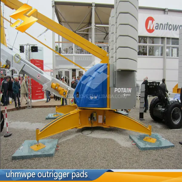 Heavy Load Capacity Round Uhmw Crane Outrigger Pad Support Leg Mats ...