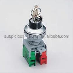 30mm Key Lock Switch 2 Position Spring Return Key Switch,Ip65 (ksr302 ...