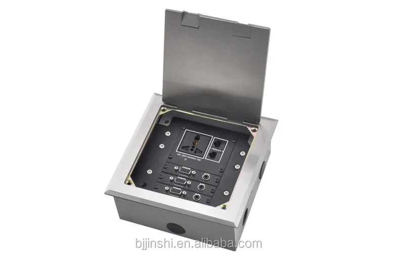 Metal Power And Data Recessed Floor Socket Js-dc180 Stainless Steel ...