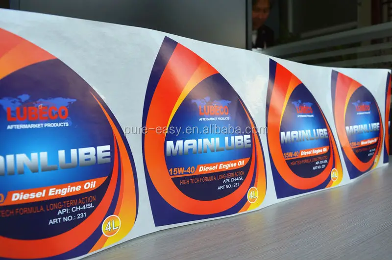 Waterproof Durable Lubricant Oil Labels For Bottle Customized Custom ...