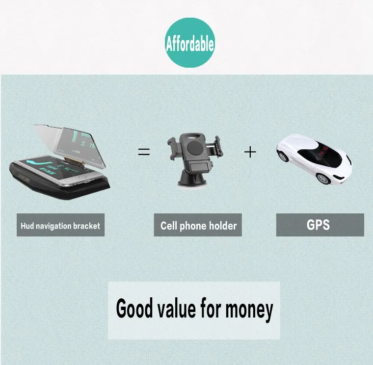 Factory car item hud head up display GPS HUD 01 car hud with screen for ...