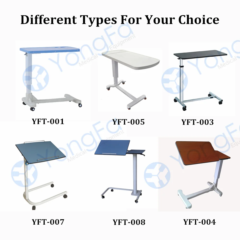Yft-001 Hospital Ward Furniture Patient Dining Table With Wheels - Buy ...