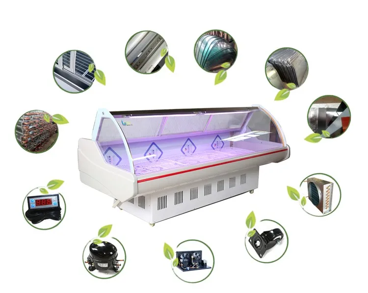 Commercial Portable Showcase Countertop Meat And Fish Seafood ...