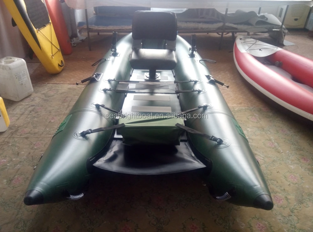 Pvc Inflatable Boats One Person Frameless Pontoon Boat For Fishing ...