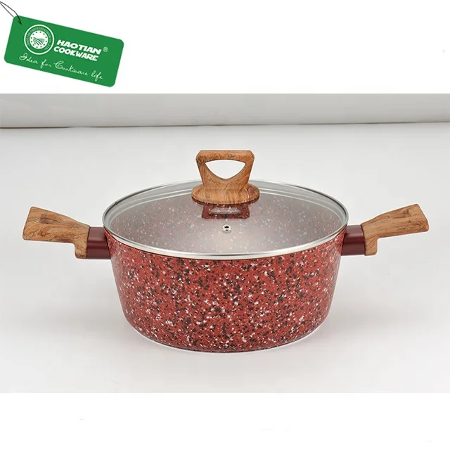 Red Granite Nonstick Cookware Set - Induction Compatible