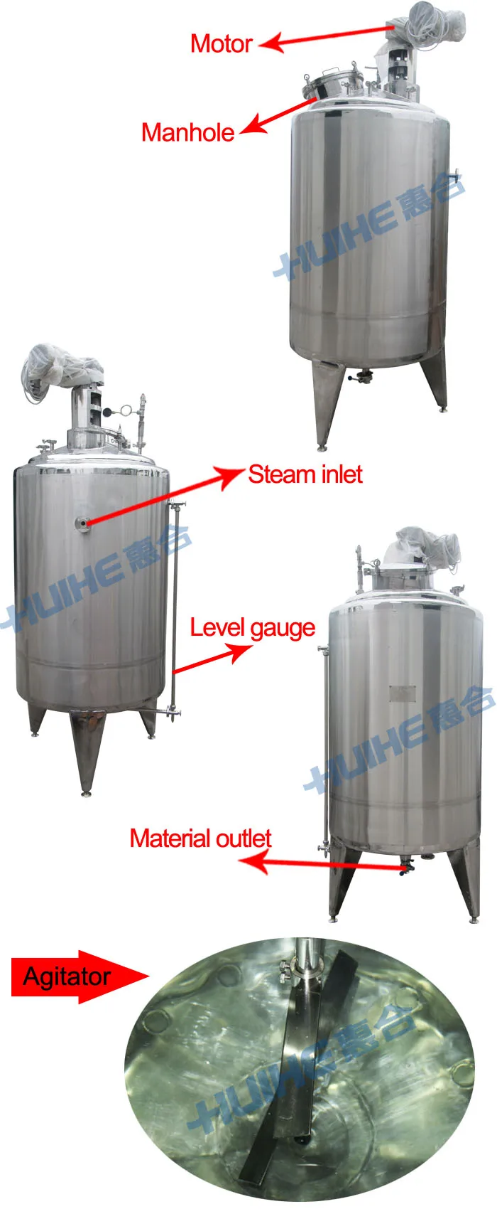 100~500l Stainless Steel Vat Food Jam Cooking Vat Heating Vat For Jam ...