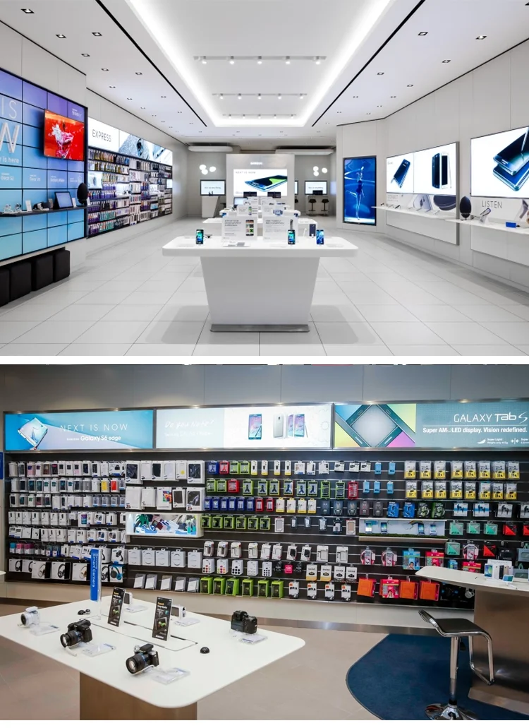 Mobile Phone Accessories Wooden Display Stand For Retail Phone Shop ...