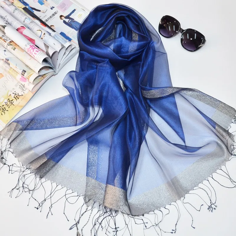 Solid Color Thin Silk Scarf Women - Buy Silk Scarf Women,Purple Silk ...