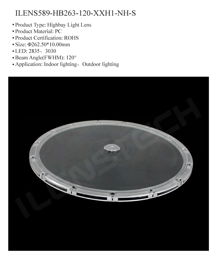 Plastic 2835 3030 Led Bi Lens Optical Hightbay Light Lens 120 Beam ...