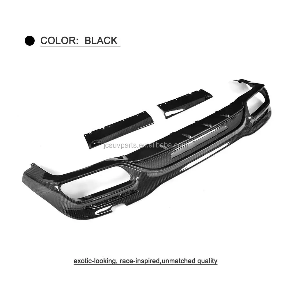 W222 Carbon Rear Bumper Lip Diffuser for Mercedes-Benz S Class AMG S63 ...