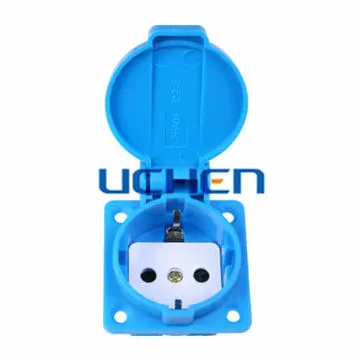 Uchen Factory Supply Ip44 16a Power Socket Schuko - Buy Power Socket ...