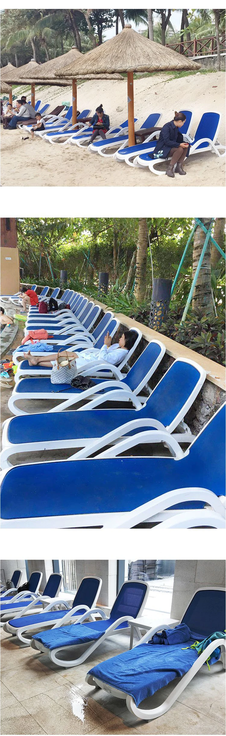 Adjustable Plastic Beach Lounge Chair Mesh Swimming Pool Chair - Buy ...
