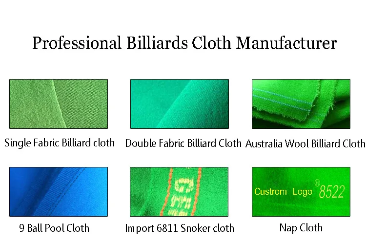 8 Ball 9 Ball Billiard Pool Table Cloth 80% Wool 20% Nylon Pool Cloth ...