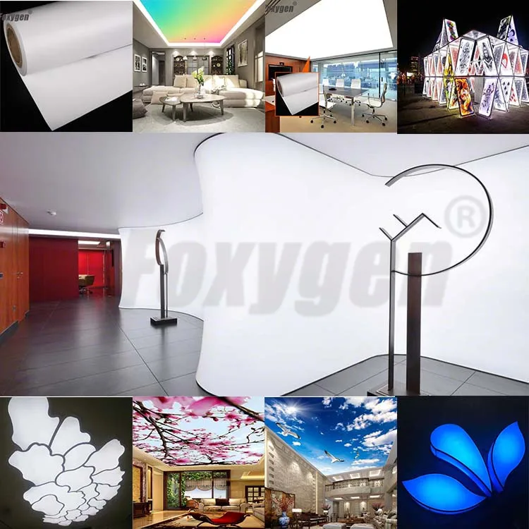 Fireproof Blue Sky Pvc Stretch Ceiling For Ceiling And Wall Decoration ...