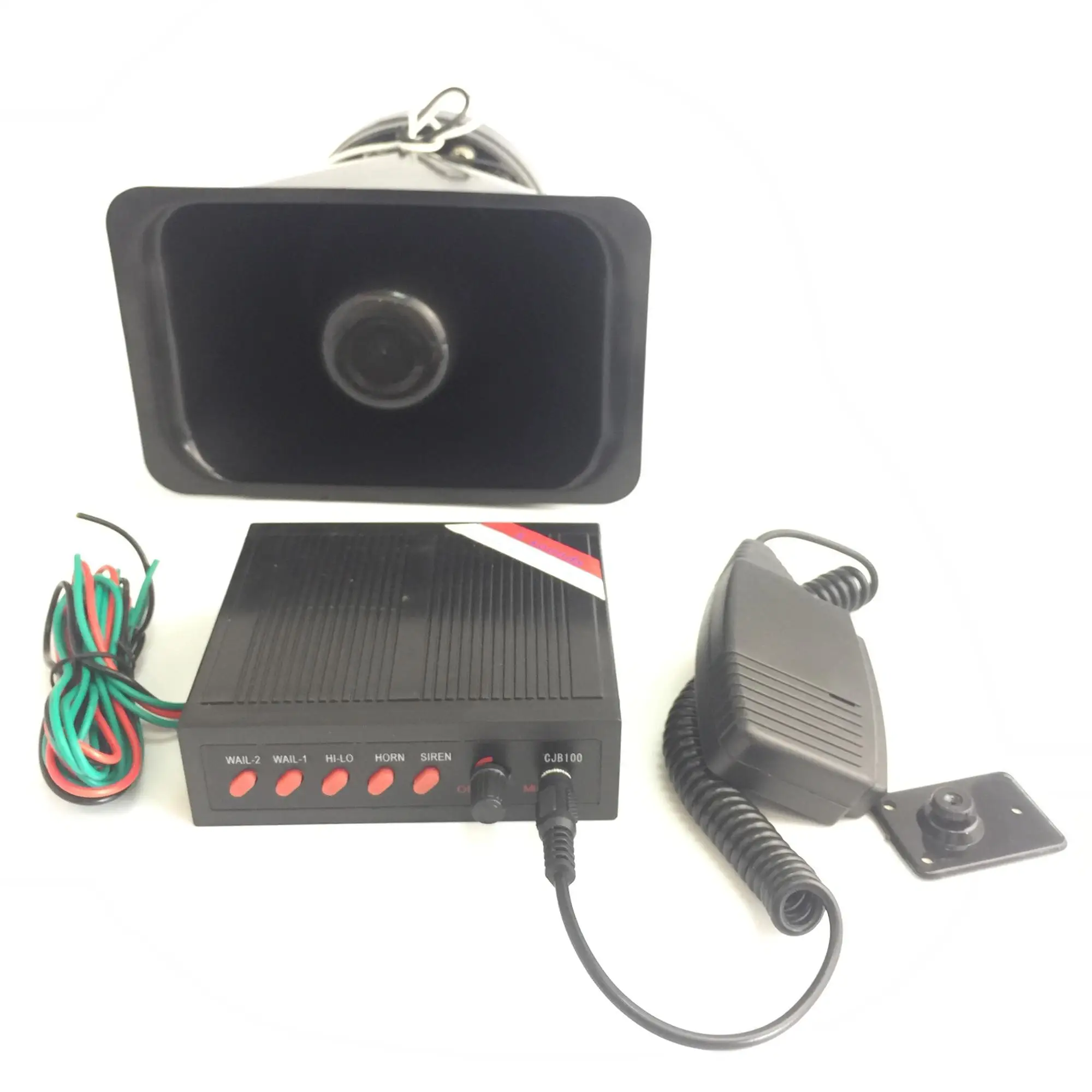 100 Watt 6 Mode Emergency Vehicle Warning Siren-speaker Pa System Set W ...