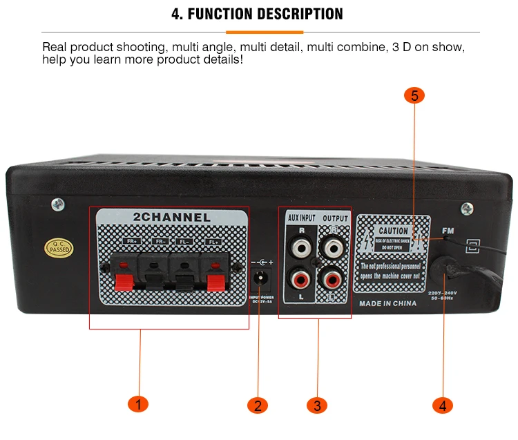 Stereo Karaoke Bar - Enjoy 2MIC Amplifiers DC12V AC110V/220V