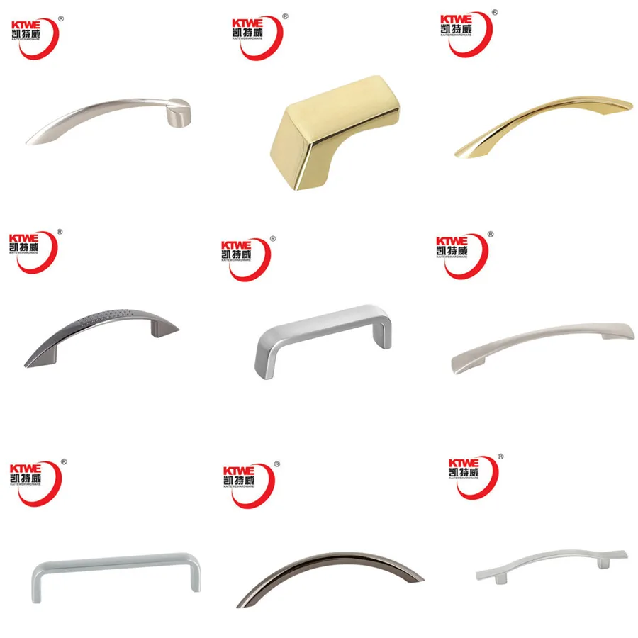 Modern Zinc Wardrobe Gold Pulls Drawer Furniture Door Kitchen Cabinets ...