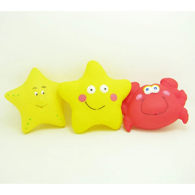 Phthalate Free Vinyl Cute Rubber Starfish Floating Water Squirters Bath ...