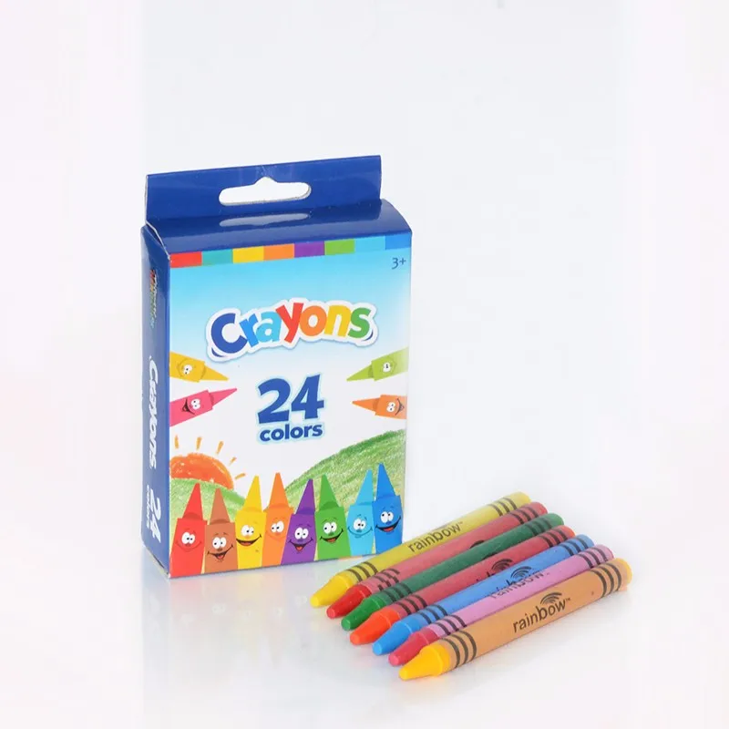 24 Assorted Non Toxic Kids Crayons - Smooth Draw Capability