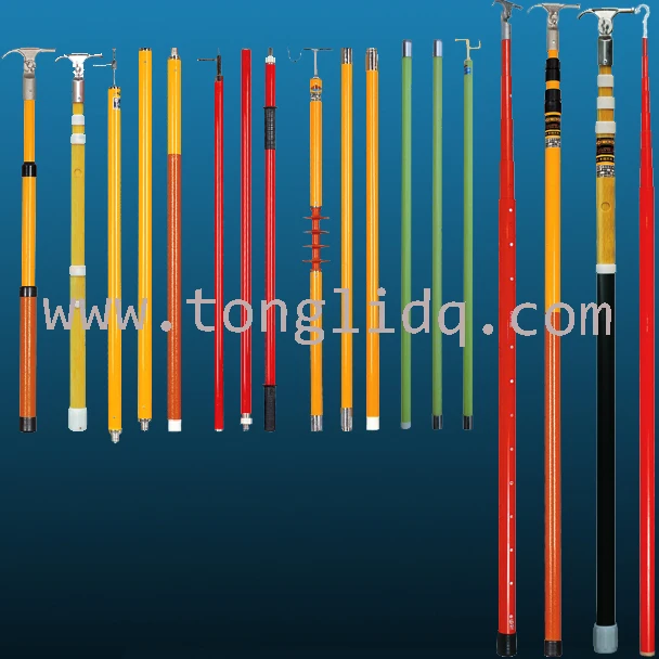11kv,110kv High Voltage Fiberglass Sectional Operating Rod Hot Sticks ...