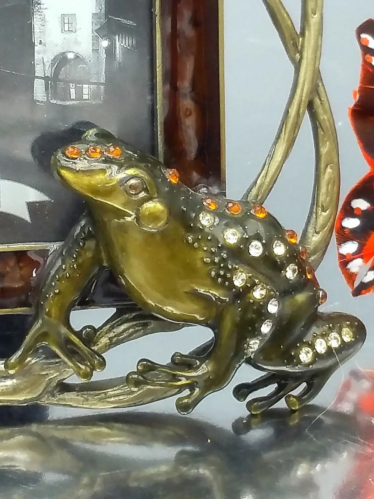 Jeweled Frog Picture Photo Frame 3-1/2 X 5 Enameled Crystals - Buy ...