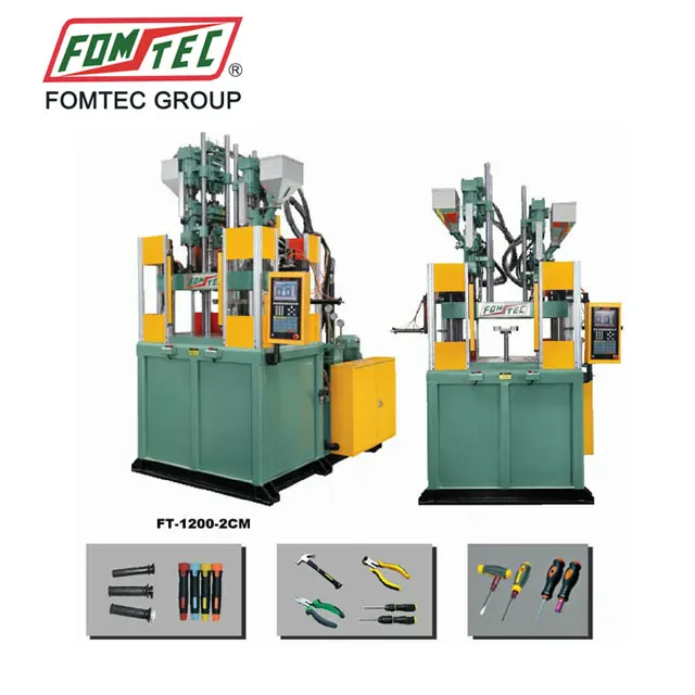TOOLS HANDLE MAKE BY THREE Colors Vertical Injection Molding Machine