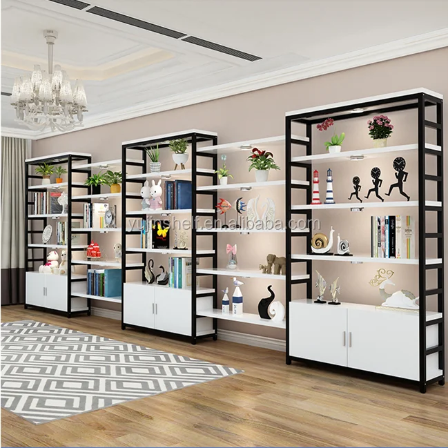 2017 Hot Seller Living Room Showcase Shelf Design White And Black Color ...
