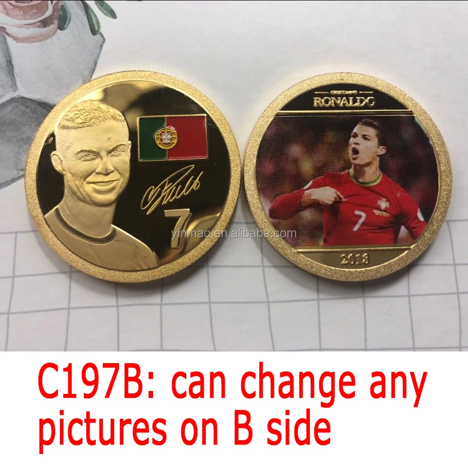New Cristiano Ronaldo Portugal Coin,Famous Football Player Challenge ...