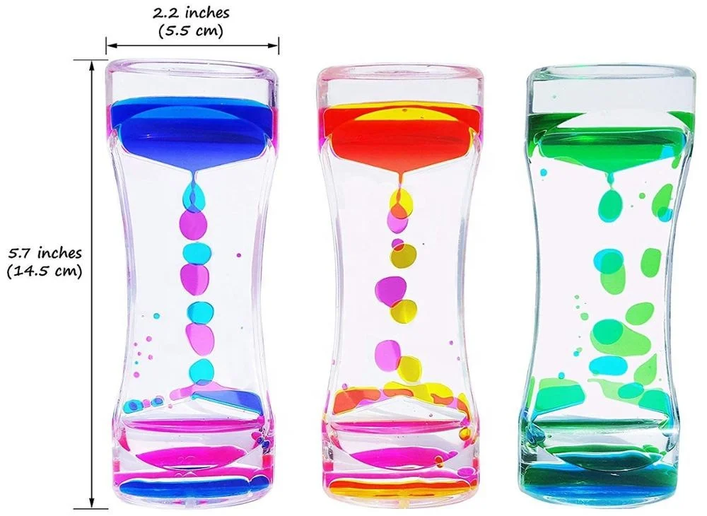 New Liquid Motion Bubbler Floating Liquid Motion Timer For Sensory Play ...