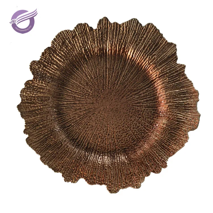 Pz01420 New Product Brown Snowflake Plastic Charger Plate - Buy Brown ...