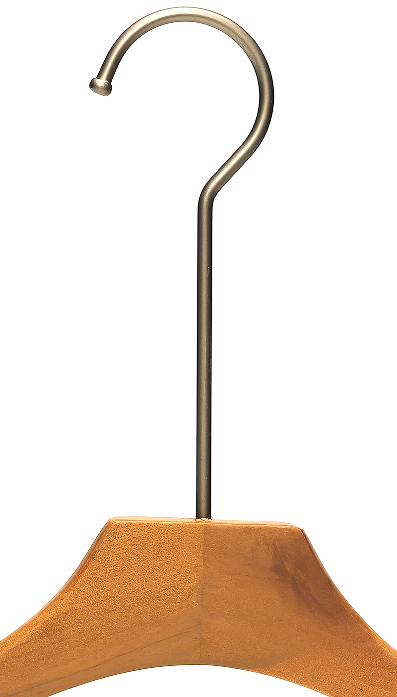 Custom Wooden Shop Long Neck Hanging Clothes Garment Hanger With Long ...