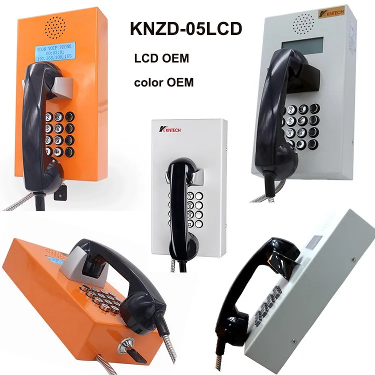 KNZD-05LCD Vandal Inmate Phones Voip SIP Prison Phone Emergency Jail ...