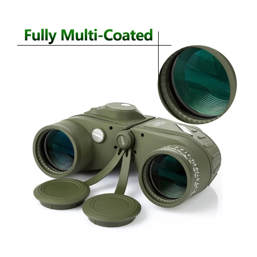 Yl1050 Army Binoculars Green 10x50 Porro Prism Distance Measuring ...