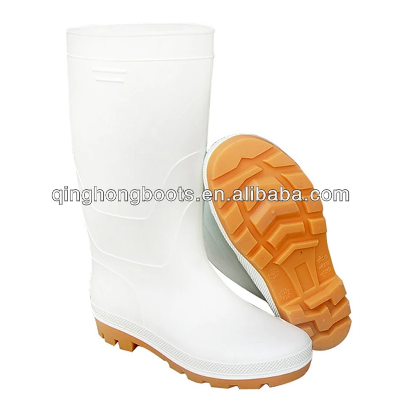 White Waterproof Boots Used In Medical Chemical Meat Slaughterhouse ...