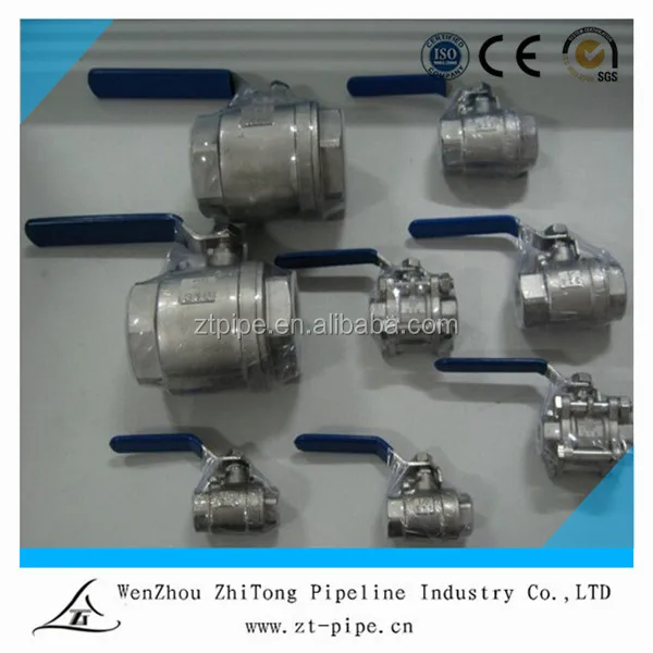 Hot Selling Full Port DN8-DN100 2pc Thread Stainless Steel Ball Valve ...