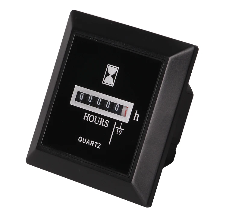 Ac Dc 10v-80v Ac100v-250v Mechanical 6 Digits Digital Hour Meter Time Counter Quartz Timer ...