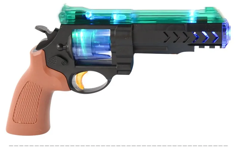 Zhorya Battery Operated Plastic Musical Flash Light Toy Gun Revolver ...