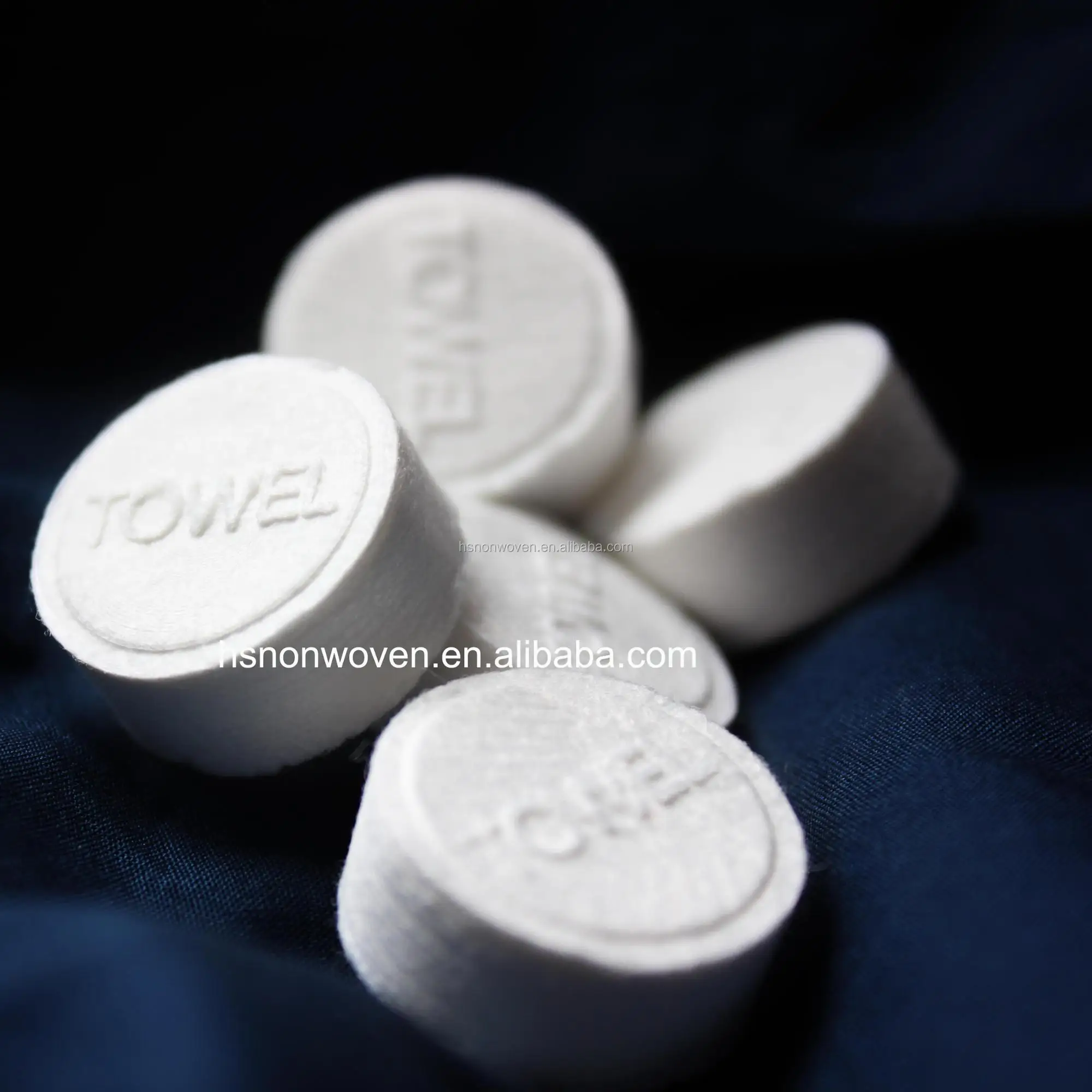 Compressed Towel Trays Holder - Bamboo & Black Resin