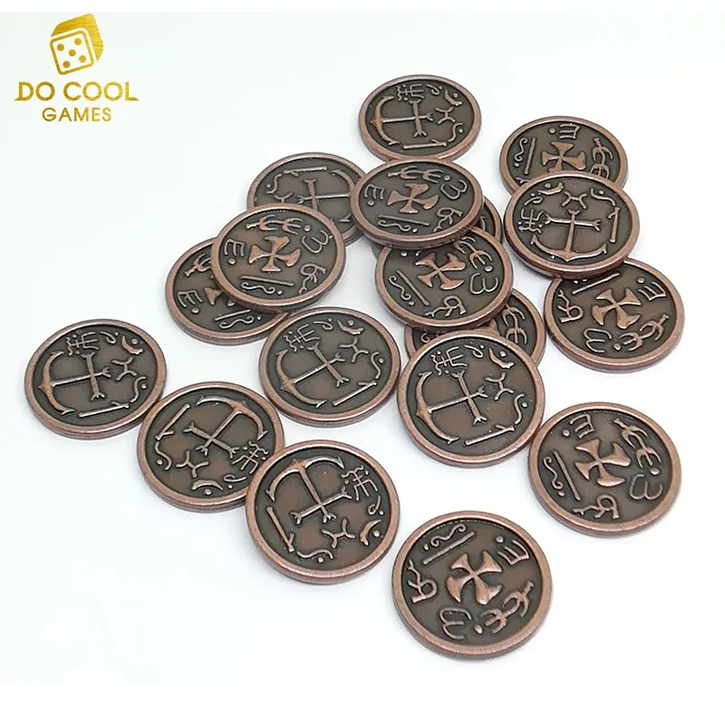 Factory Custom Metal Coins for Tabletop Gaming - Free Samples