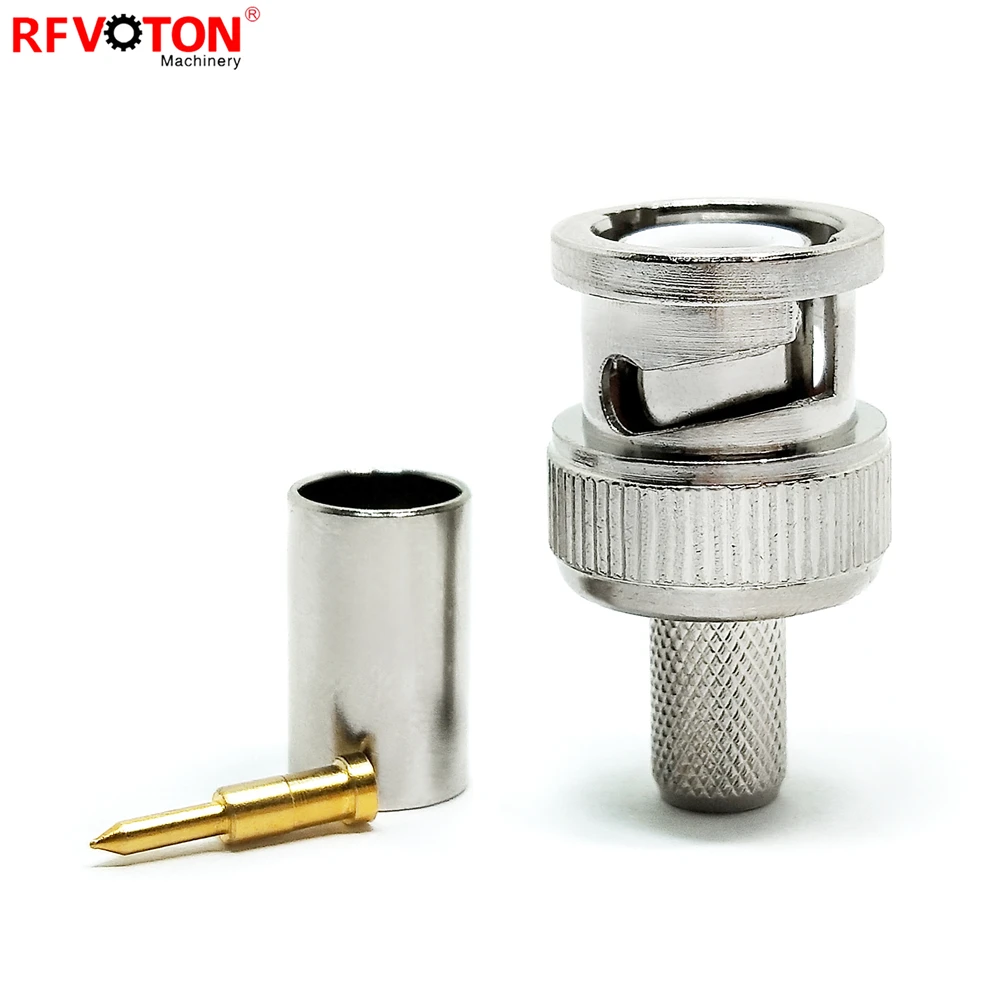 Screw Type Cctv Bnc Connector For Coaxial Cable,Rg59/rg60 Male Bnc ...