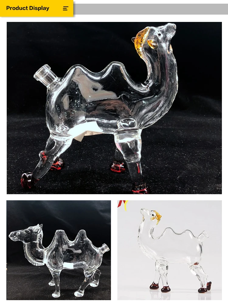 250ml Camel Shape Clear Wine Glass Bottle for Vodka