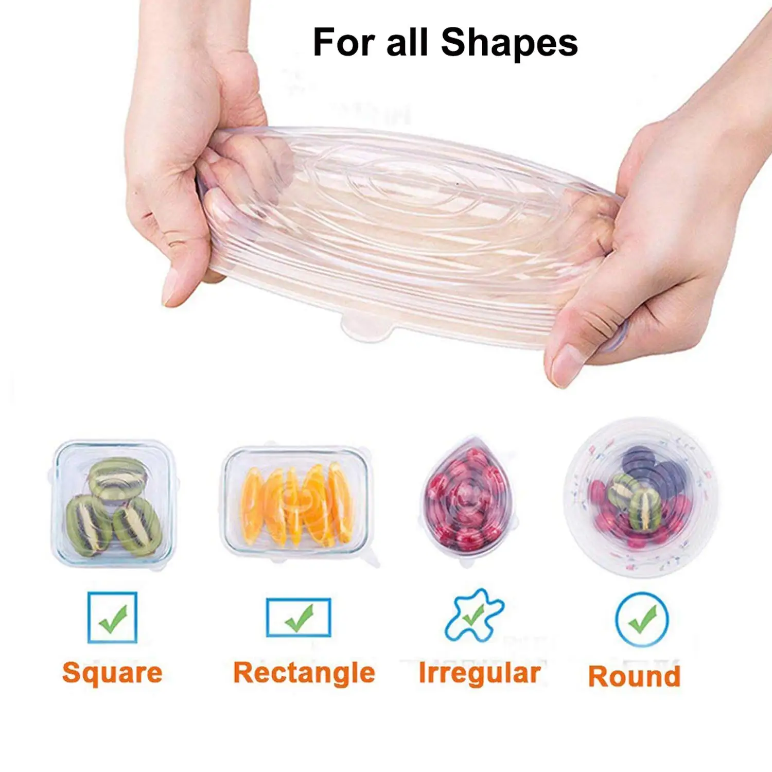 Eco-life Silicone Stretch Lids - Durable, Reusable Covers