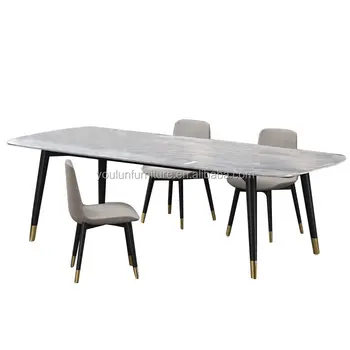 Dining Room Luxury Dining Table Korean Marble Modern Dining Table With ...