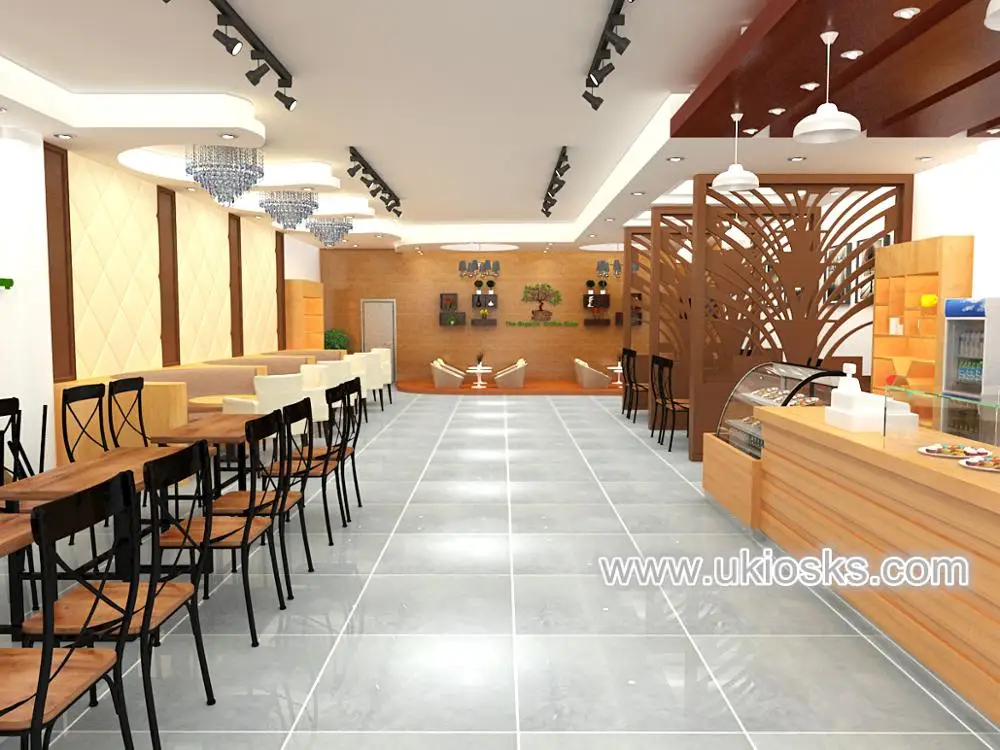 Elegant food counter wood coffee shop furniture